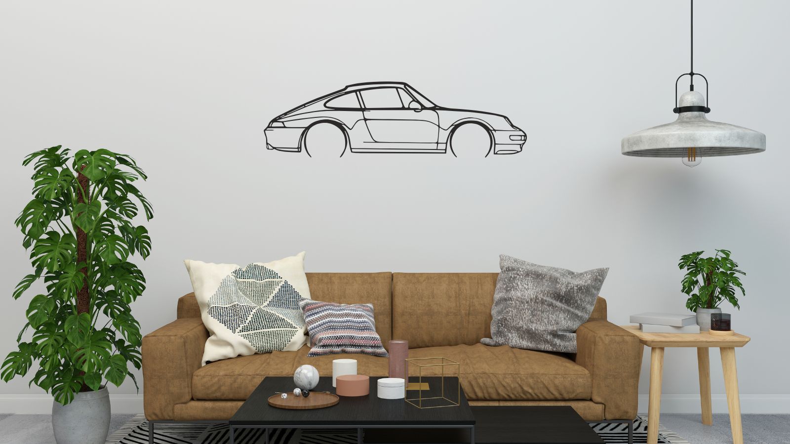 Porsche 911 – Type 993 – Découpe murale en acier – Ferline